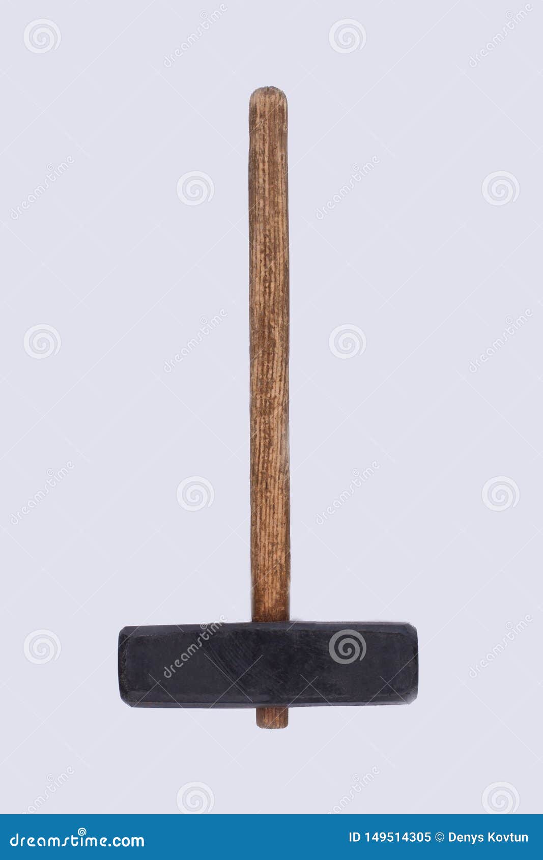 Sledge Hammer on White Background, Top View. Stock Image - Image of ...
