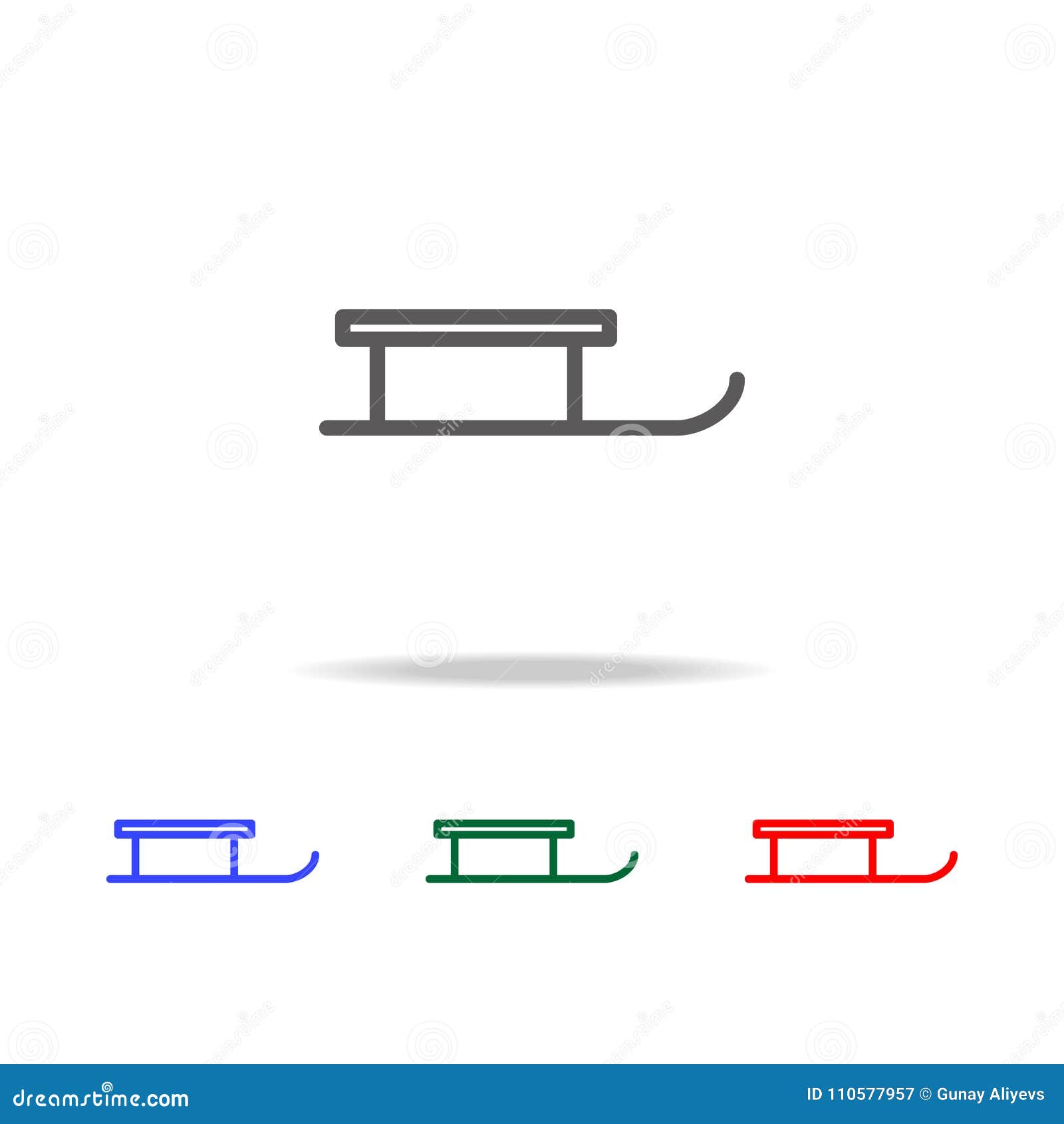 Sledge Icon. Elements in Multi Colored Icons for Mobile Concept and Web ...