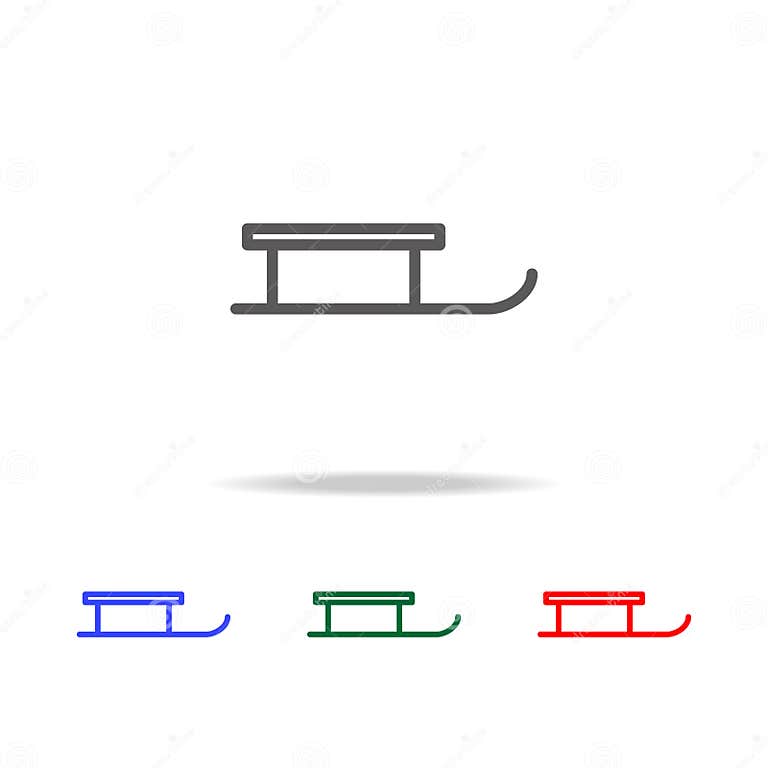Sledge Icon. Elements in Multi Colored Icons for Mobile Concept and Web ...