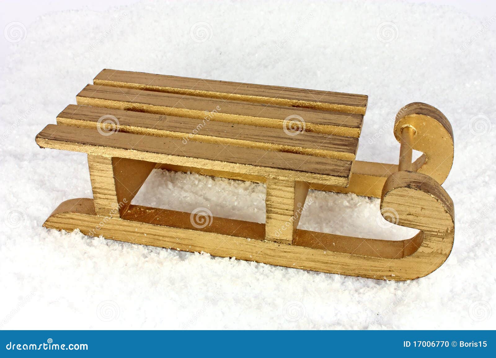 Sledge in the snow stock photo. Image of outdoor, seasonal - 17006770