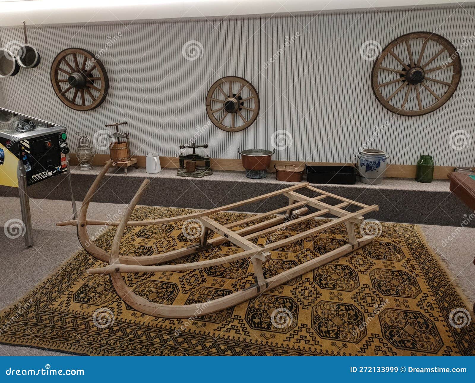 Sledge traditional Swiss stock image. Image of vehicle - 272133999