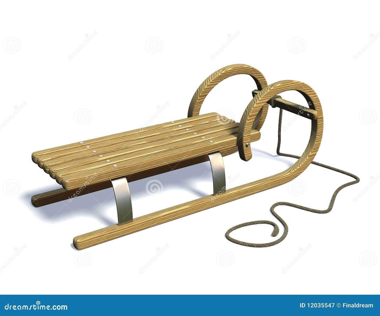 Sledge in winter. stock illustration. Illustration of piste - 12035547