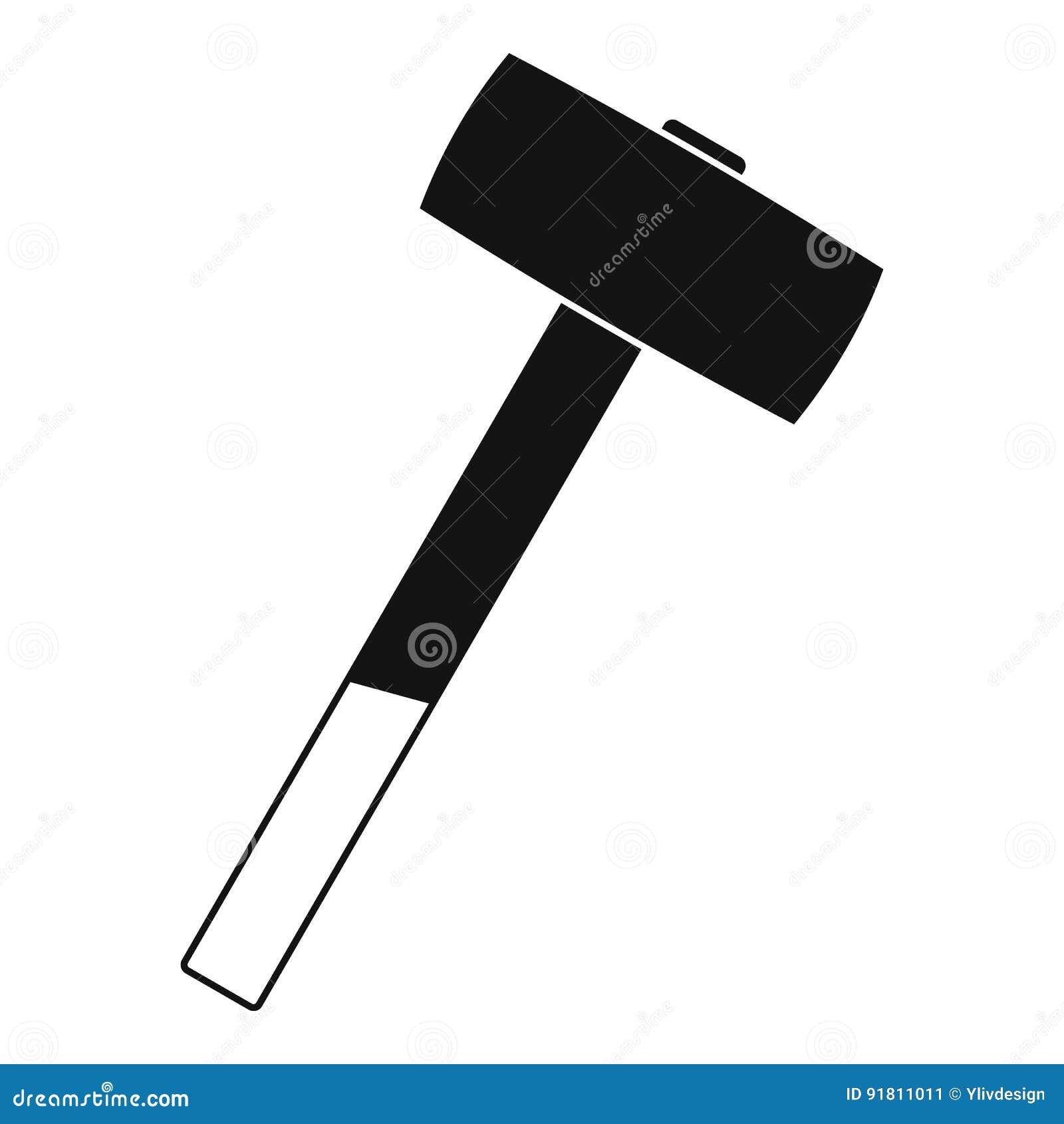 Sledgehammer icon simple stock vector. Illustration of metal - 91811011