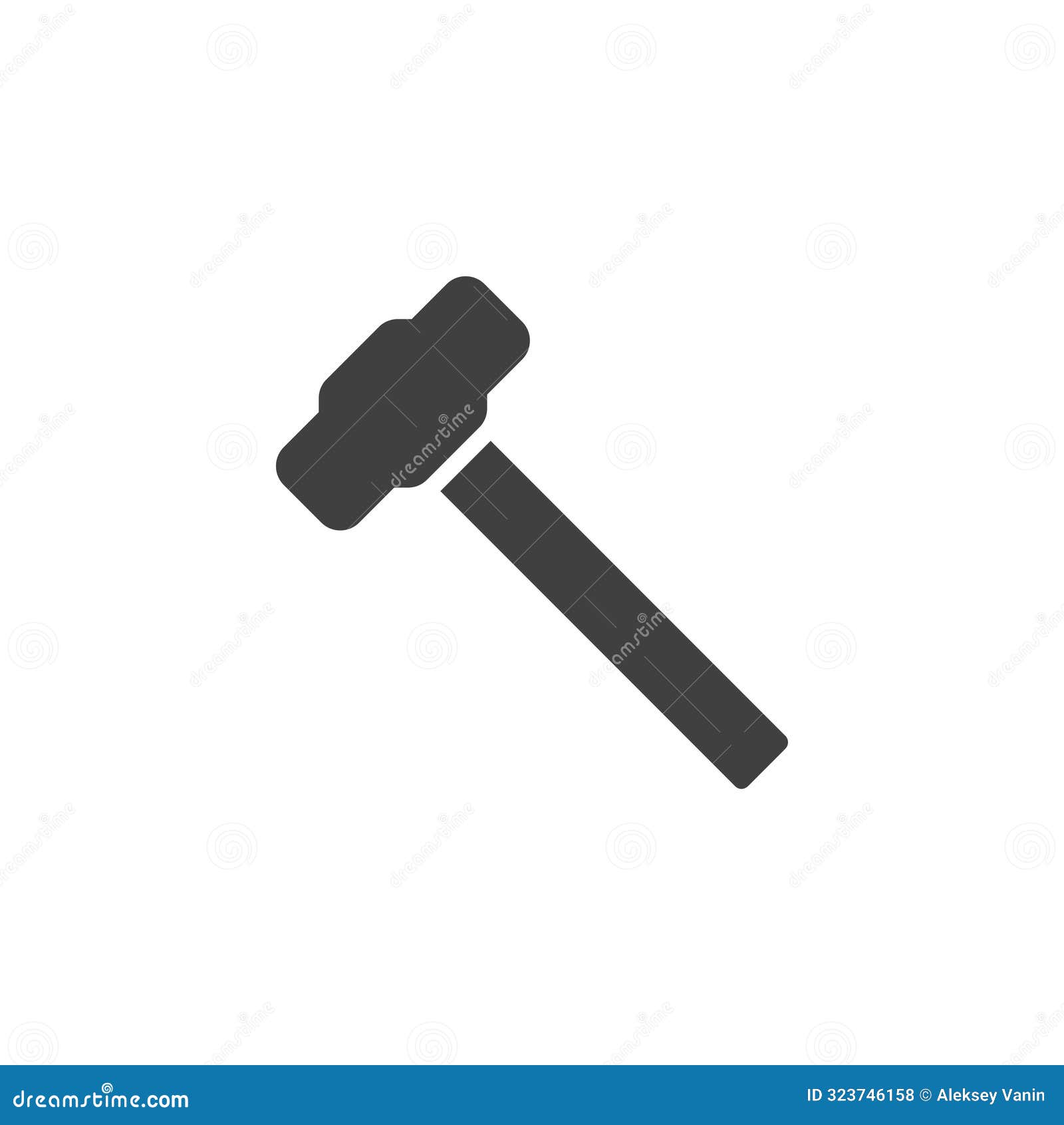 Sledgehammer Tool Vector Icon Stock Illustration - Illustration of ...