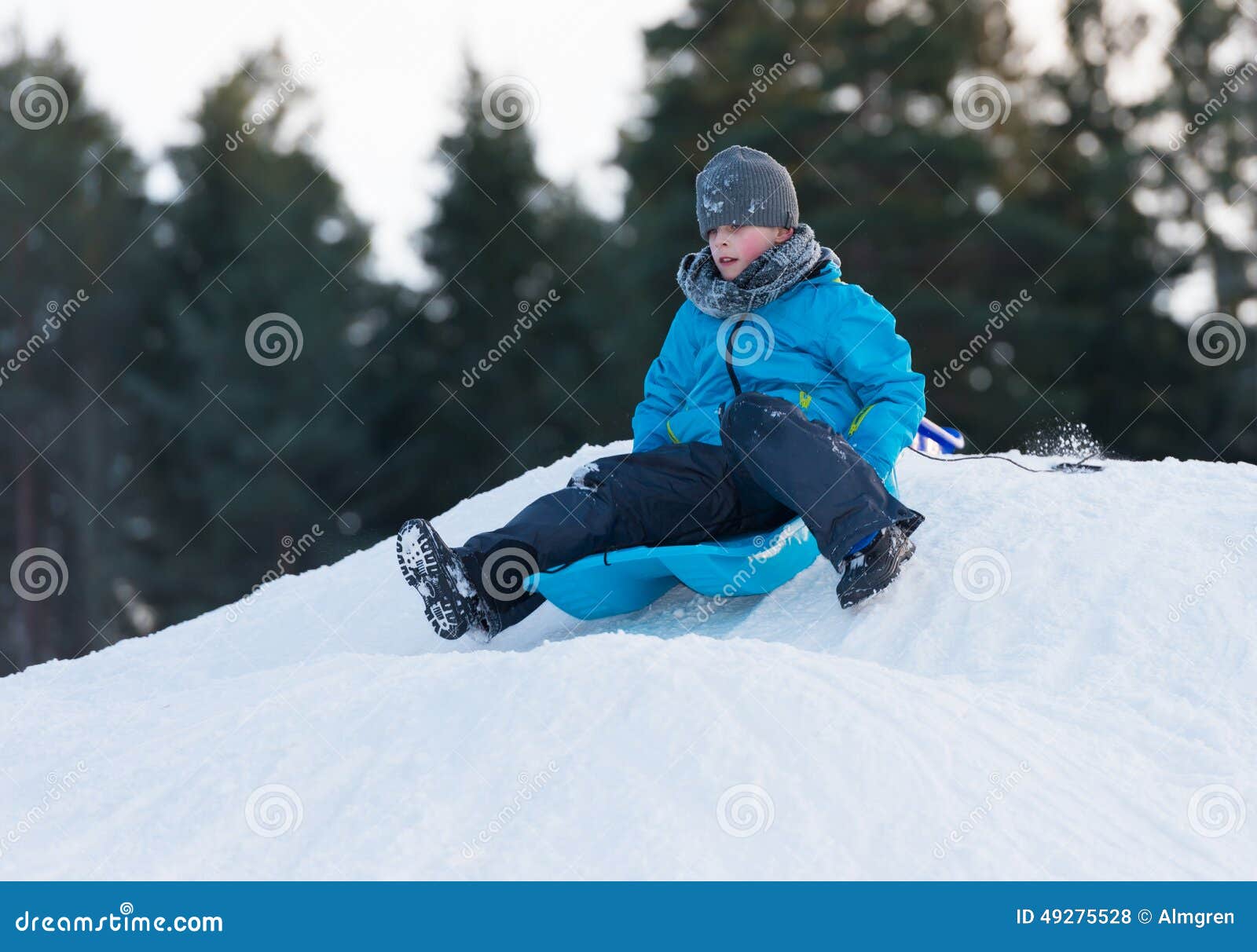 Sledging downhill stock photo. Image of caucasian, funny - 49275528