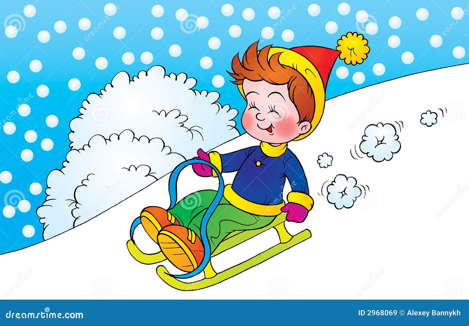 Slee stock illustratie. Illustration of vrolijk, kleinkind - 2968069