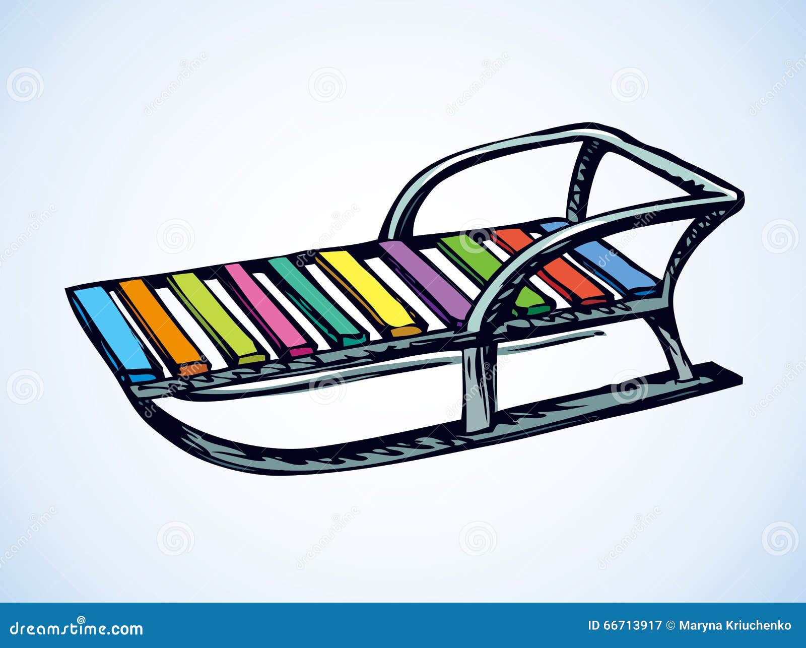 Slee Vector tekening vector illustratie. Illustration of seizoen - 66713917