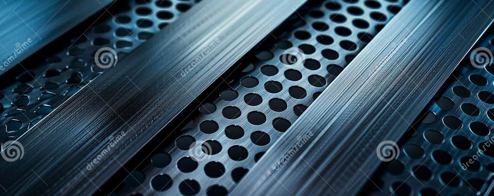 A Sleek Abstract Background Featuring a Perforated Metallic Panel ...