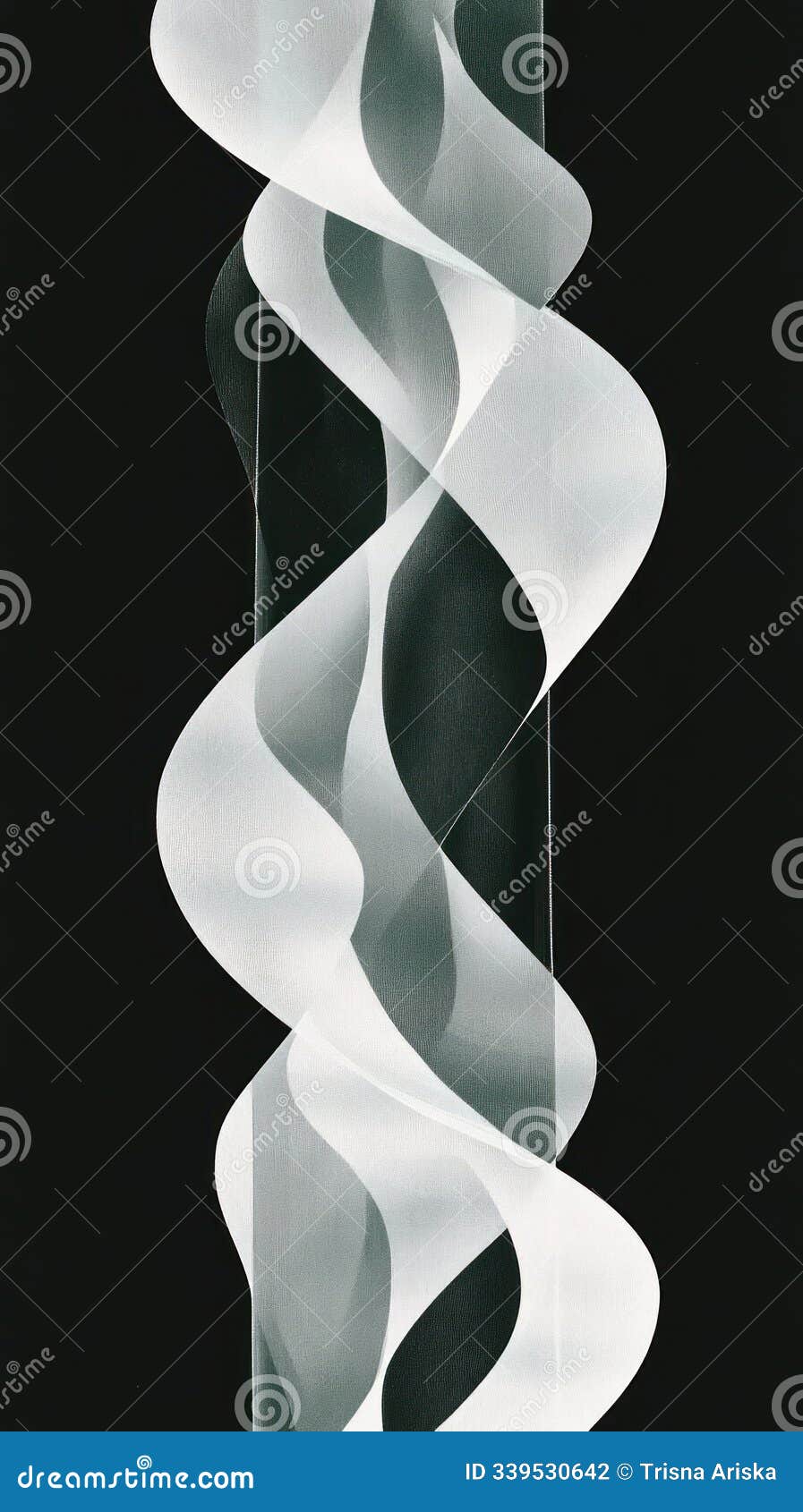 A Sleek, Abstract Sculpture Featuring Flowing, Twisted Forms in ...