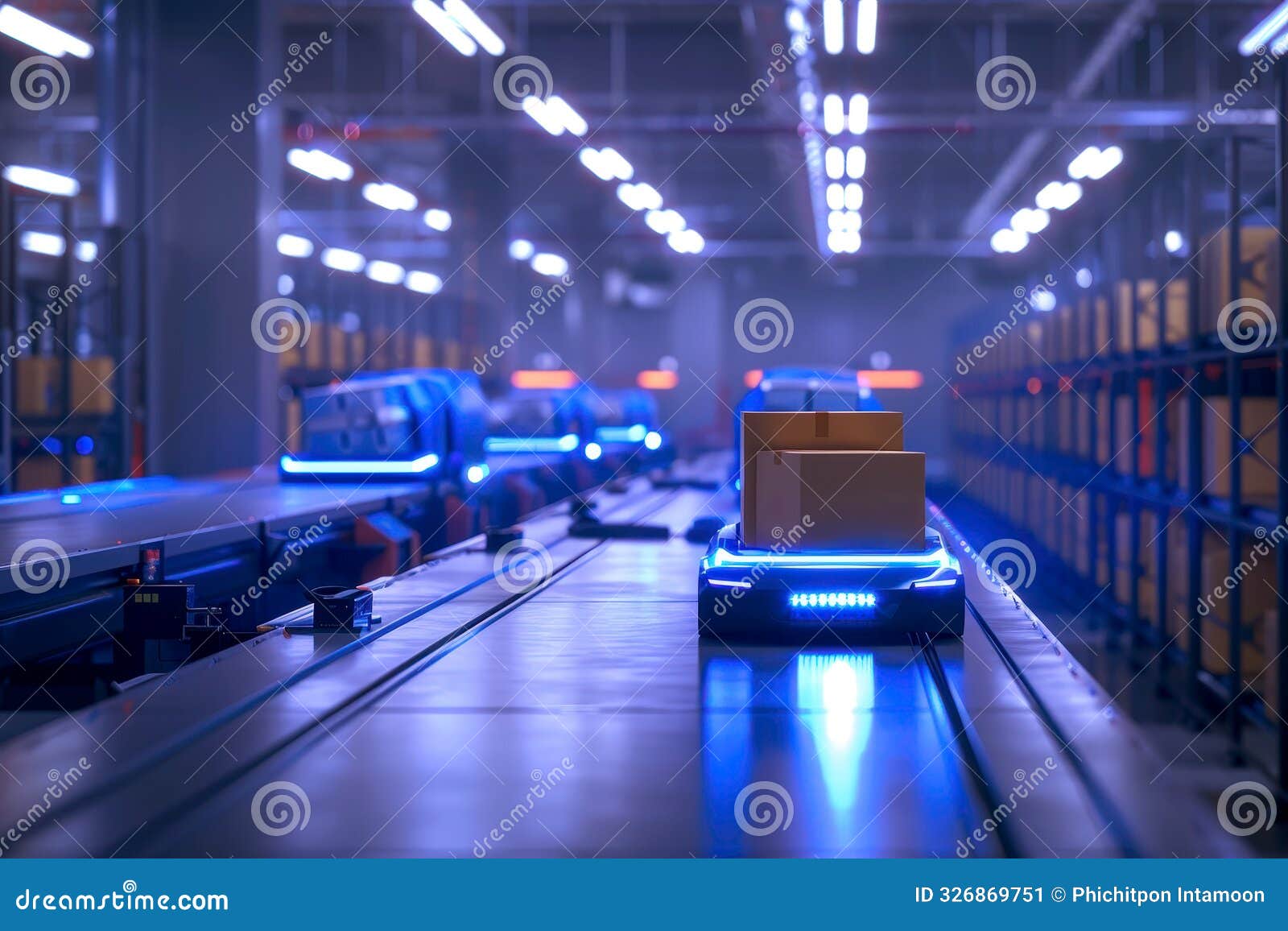 Sleek Autonomous Robotic Vehicle with Cardboard Box Navigating through ...