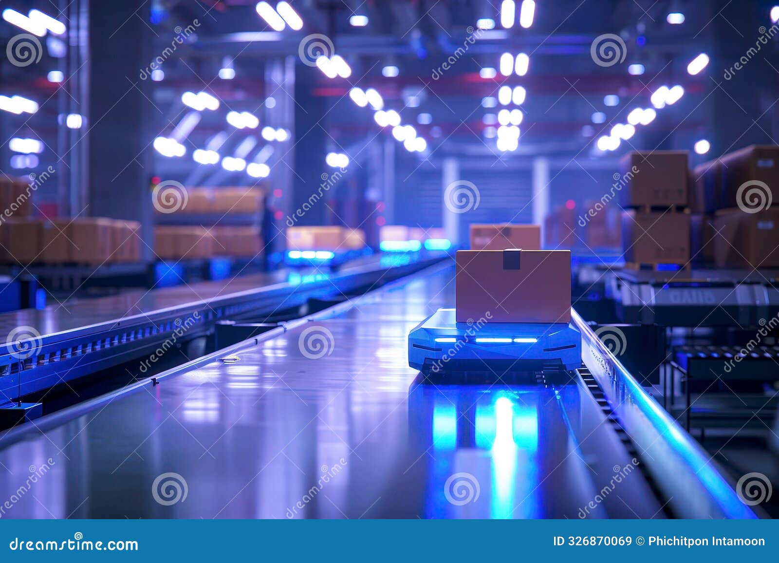 Sleek Autonomous Robotic Vehicle with Cardboard Box Navigating through ...