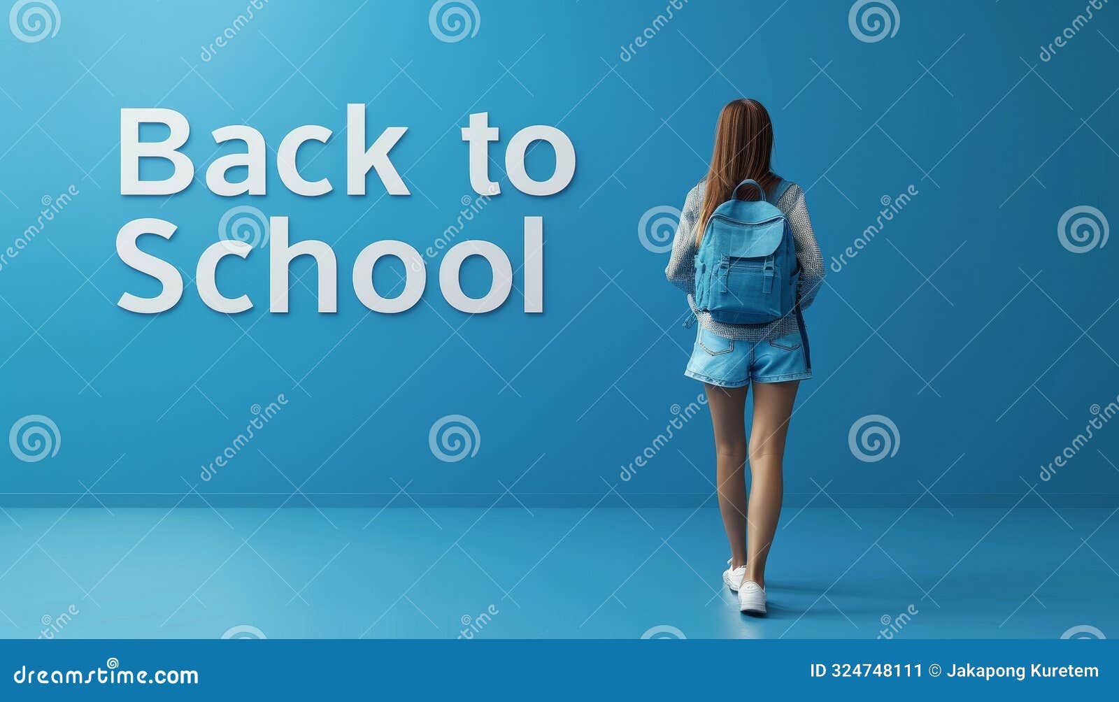 Sleek Banner with a Student in Uniform, Plain Background, and Back To ...