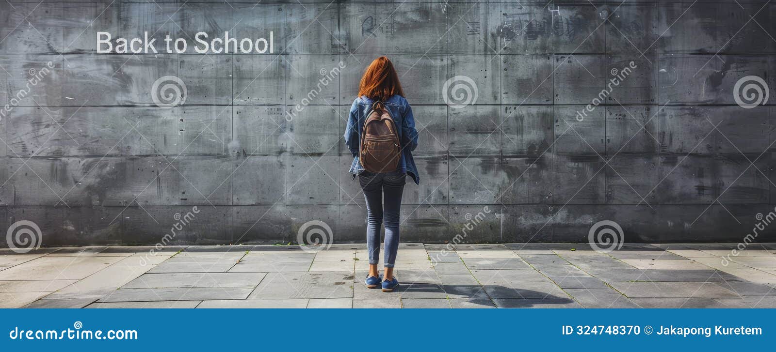 Sleek Banner with a Student in Uniform, Plain Background, and Back To ...