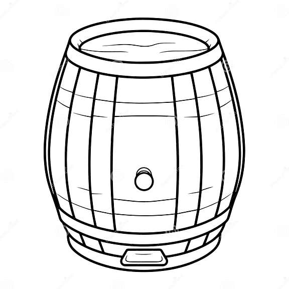 Minimalist Vector Outline of a Barrel Icon for Versatile Use Stock ...