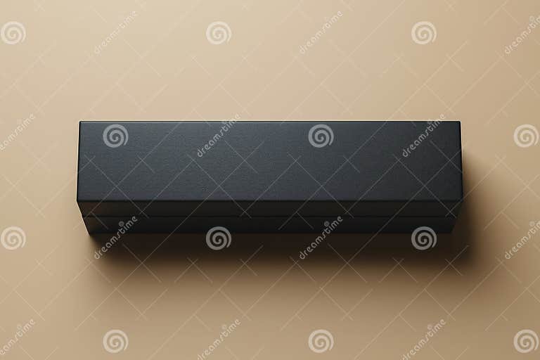 A Sleek, Black Rectangular Box on a Neutral Background during Soft ...