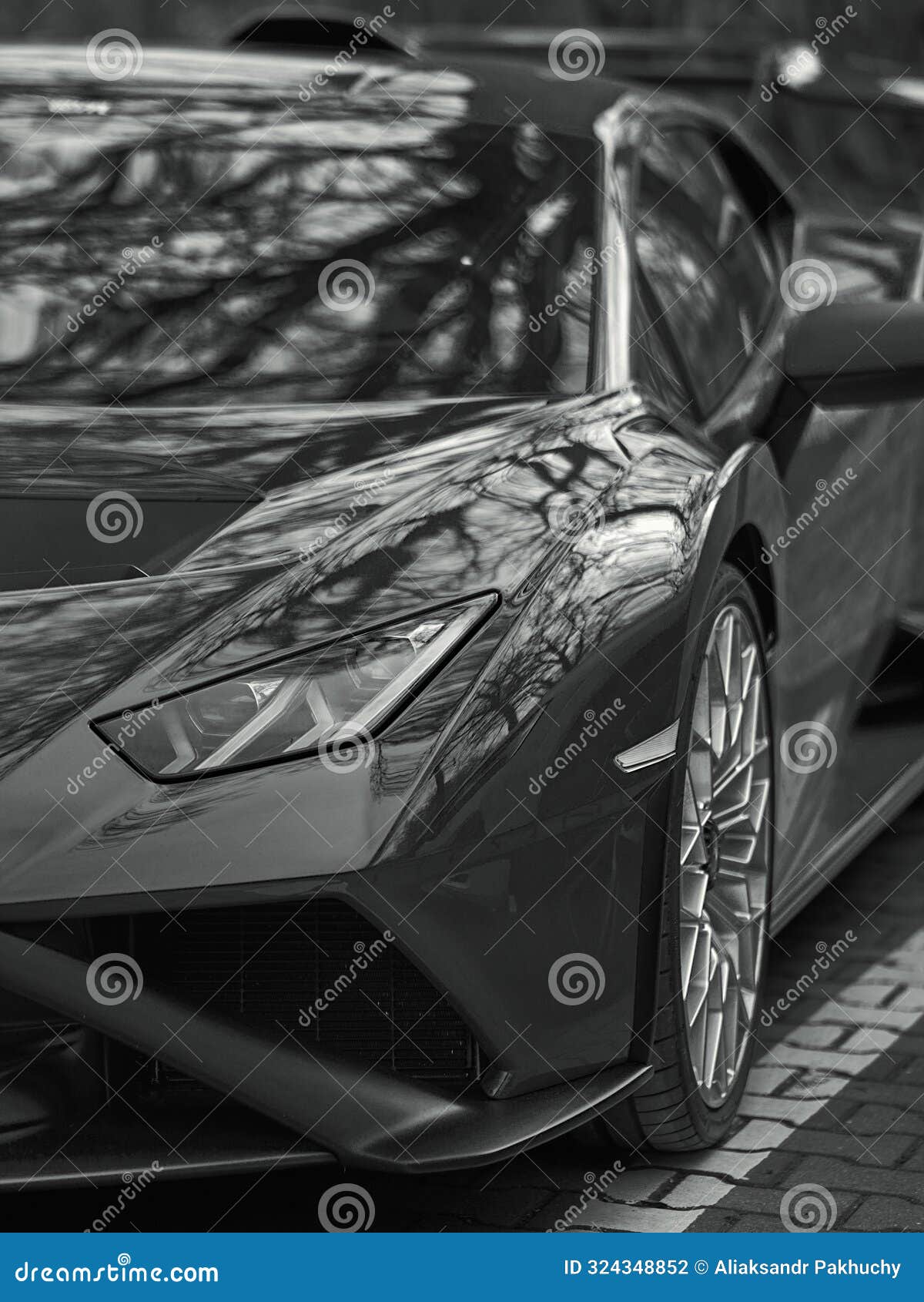 A Sleek, Black Sports Car with Angular Design. Stock Photo - Image of ...