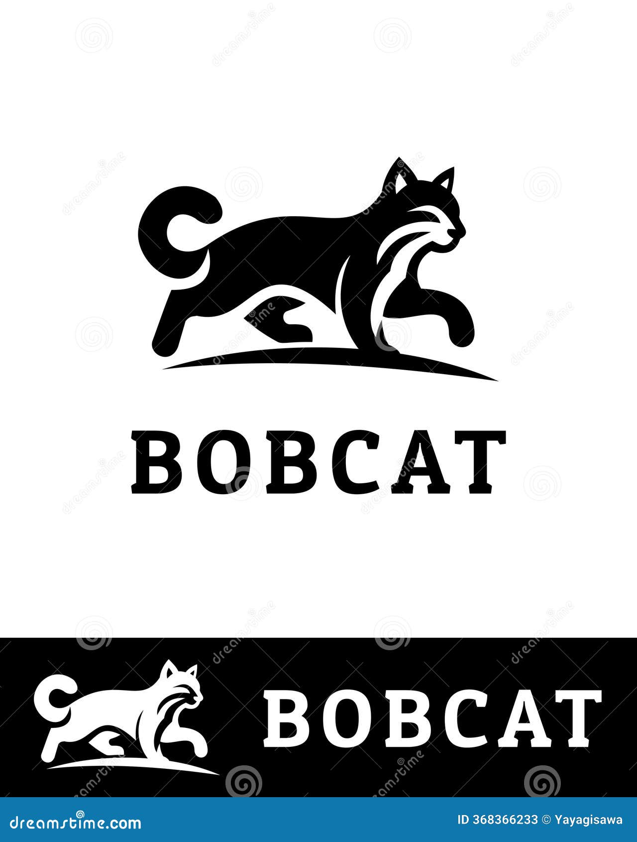 Logo For BobCat Works Company. BobCat Loader On Building Plot During ...