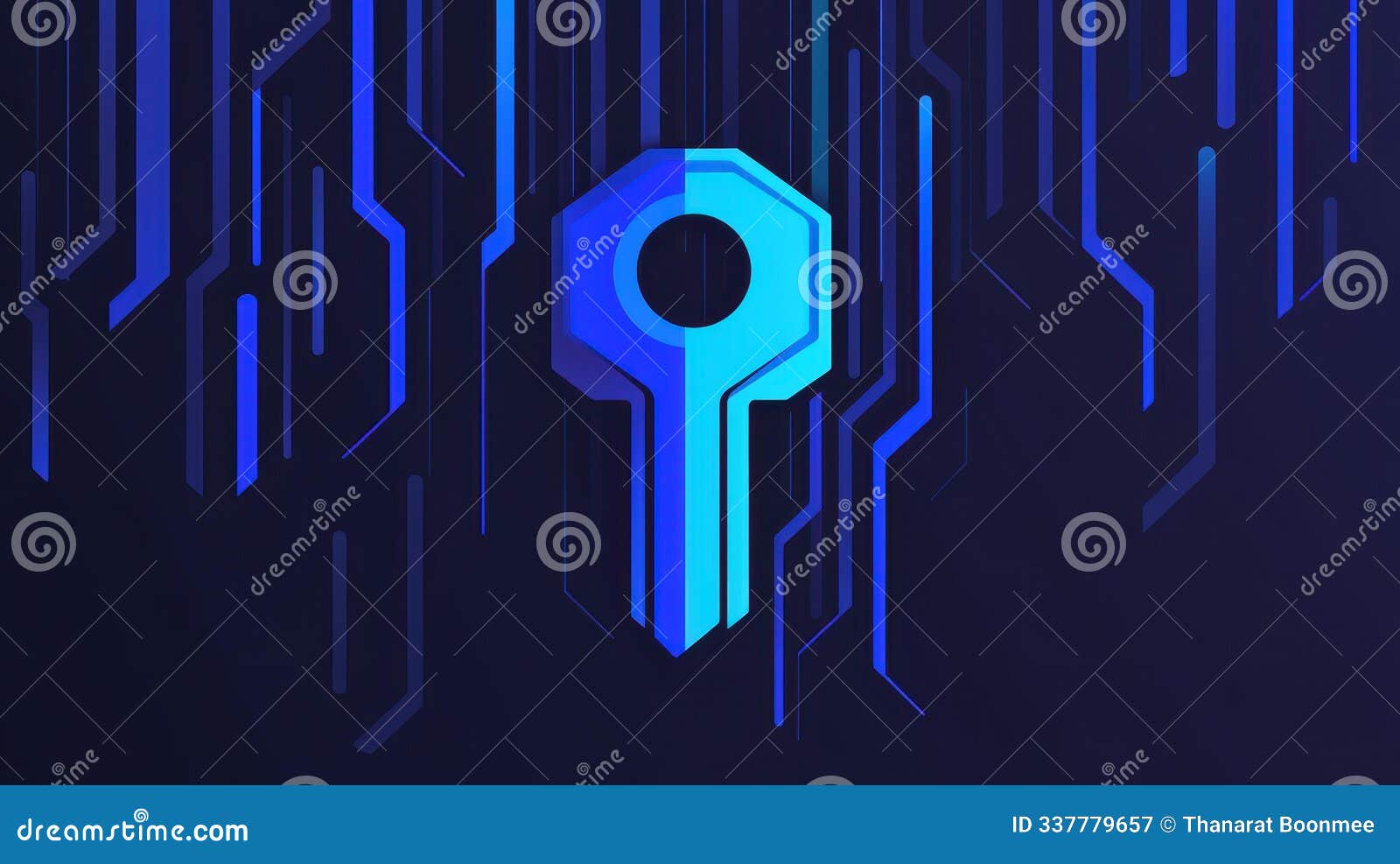 A Cryptic And Secure Network Concept Emerges On A Dark Background ...
