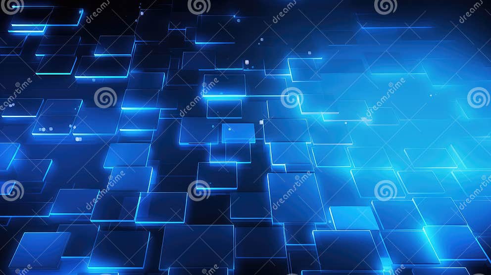 Sleek Blue Cyber Background Stock Illustration - Illustration of order ...