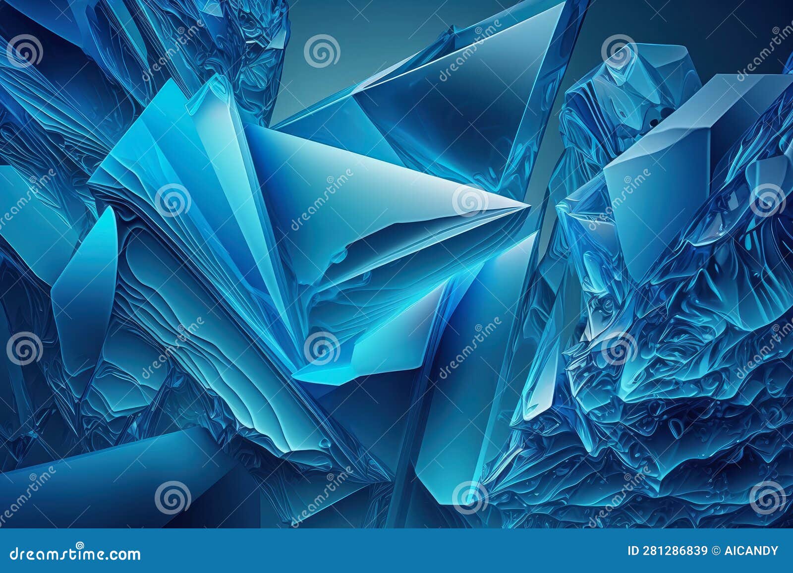 Sleek Blue Ice Texture with a Smooth Geometric Design Stock ...