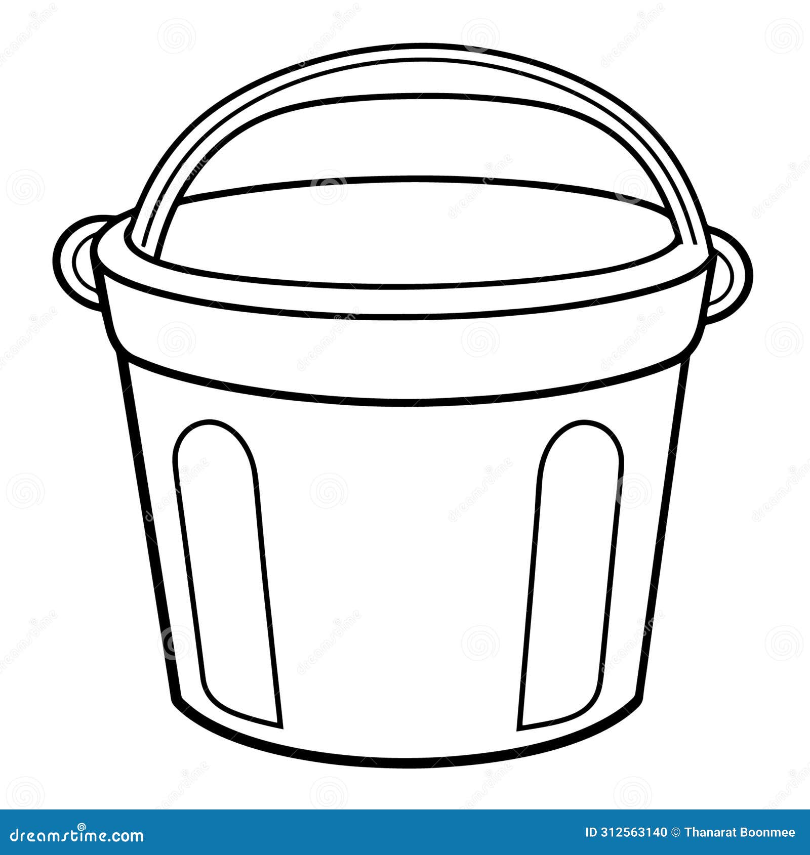Minimalist Vector Outline of a Bucket Icon for Versatile Use Stock ...