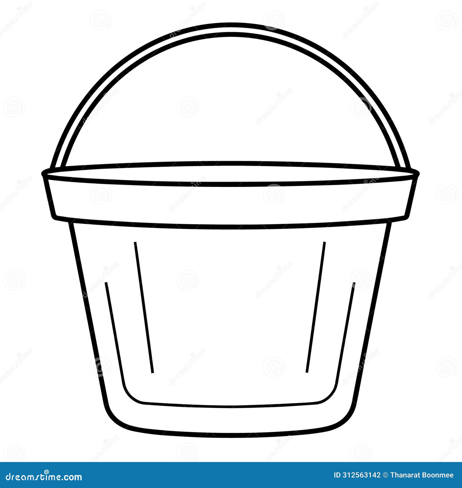Minimalist Vector Outline of a Bucket Icon for Versatile Use Stock ...