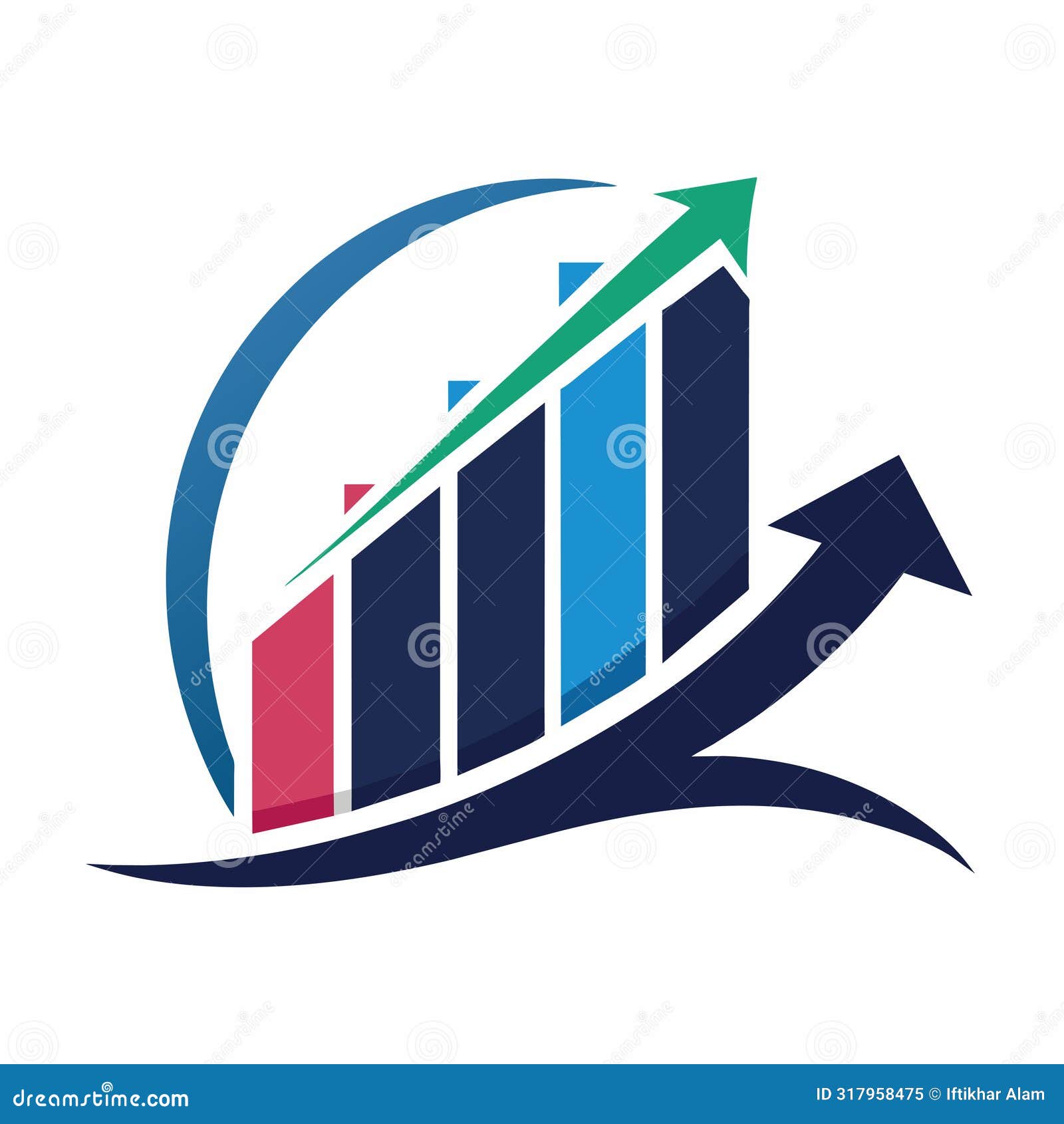 A Sleek Business Logo with an Arrow Pointing Upwards, Symbolizing ...