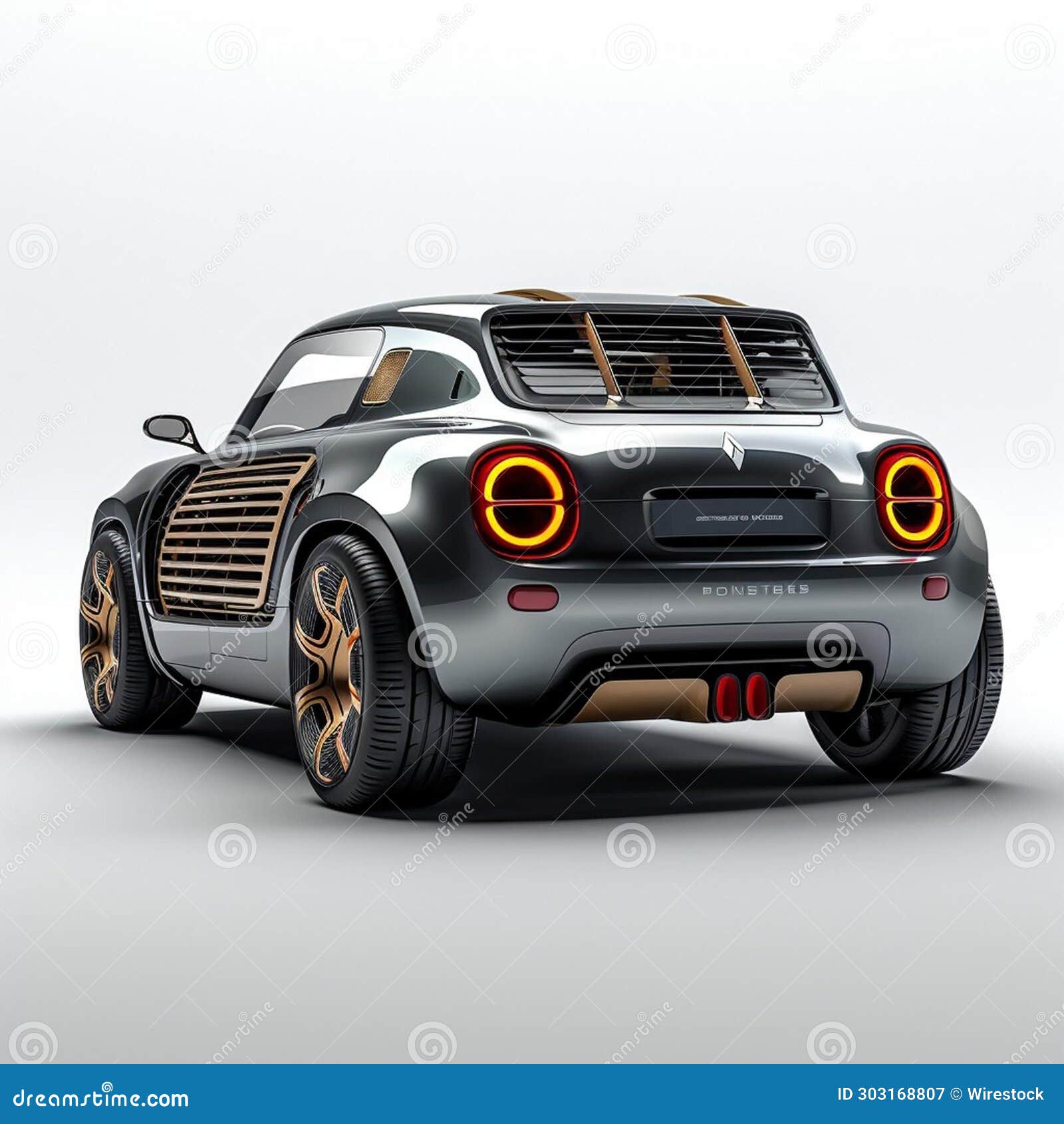 Sleek Car on a Smooth Concrete Surface, AI-generated Stock Illustration ...