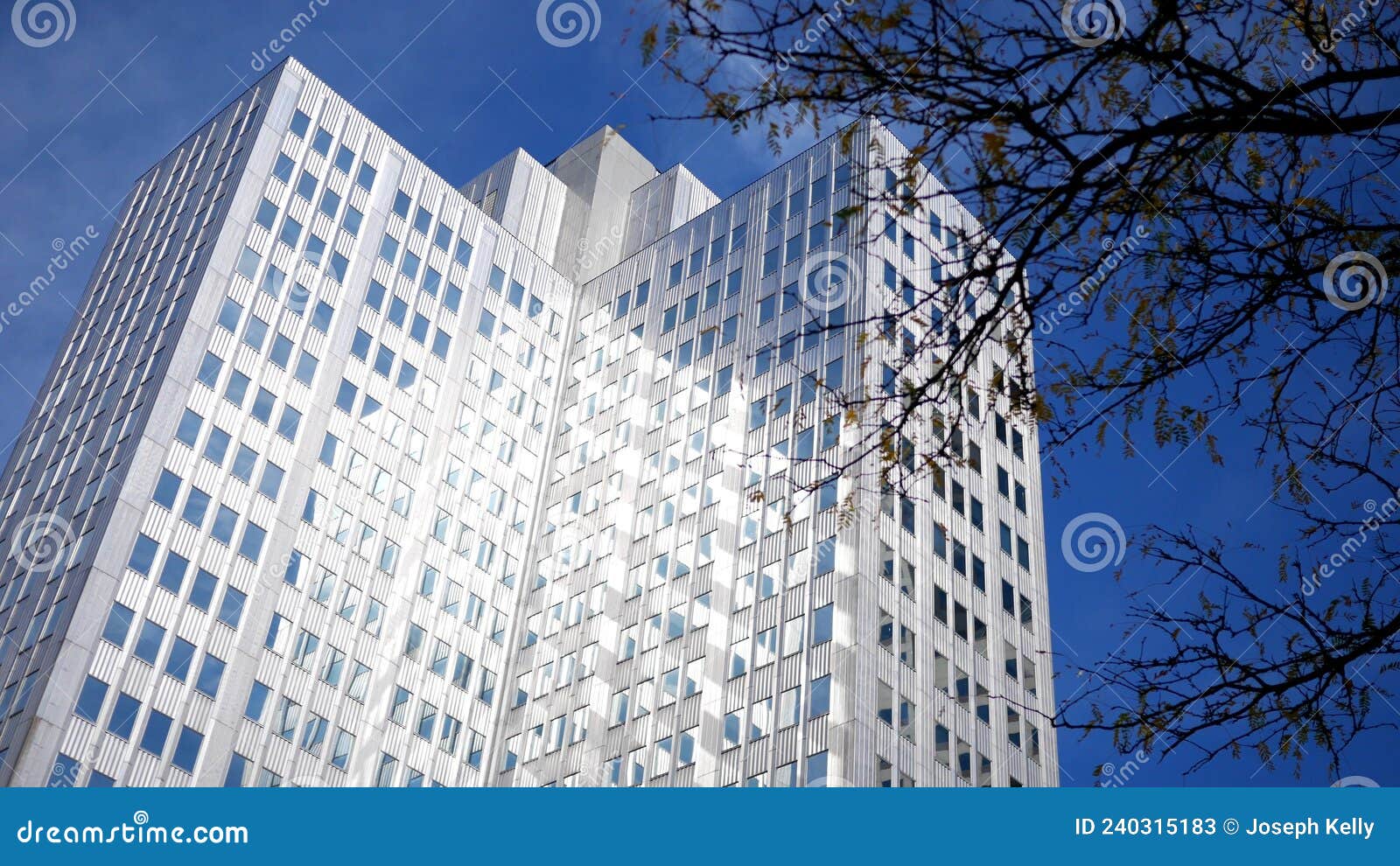 A Sleek Chrome or Silver Office Building Stock Image - Image of ...