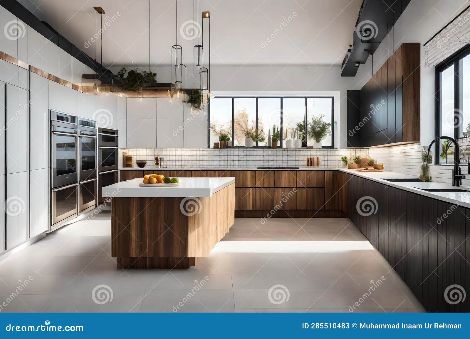 A Sleek and Clutter-free Modern Kitchen with Clean Lines and Minimalist ...