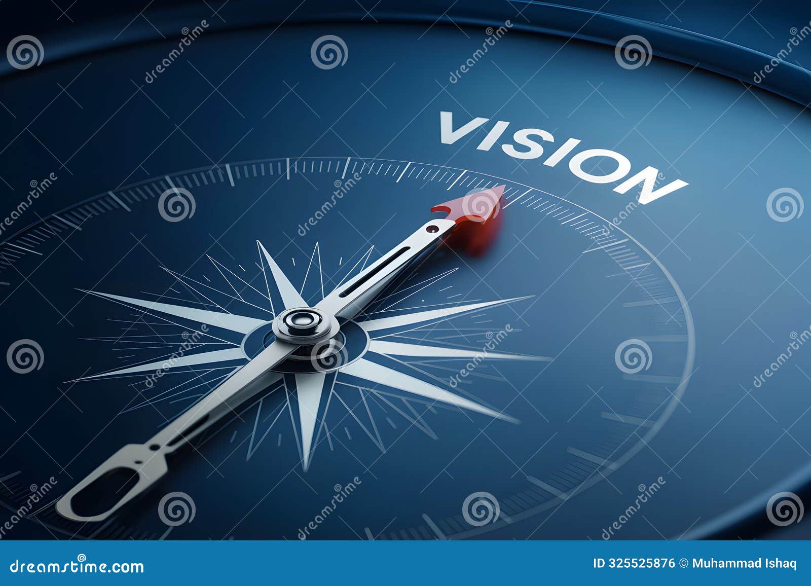 Compass with VISION Highlighted, Clear Sense of Direction Stock ...