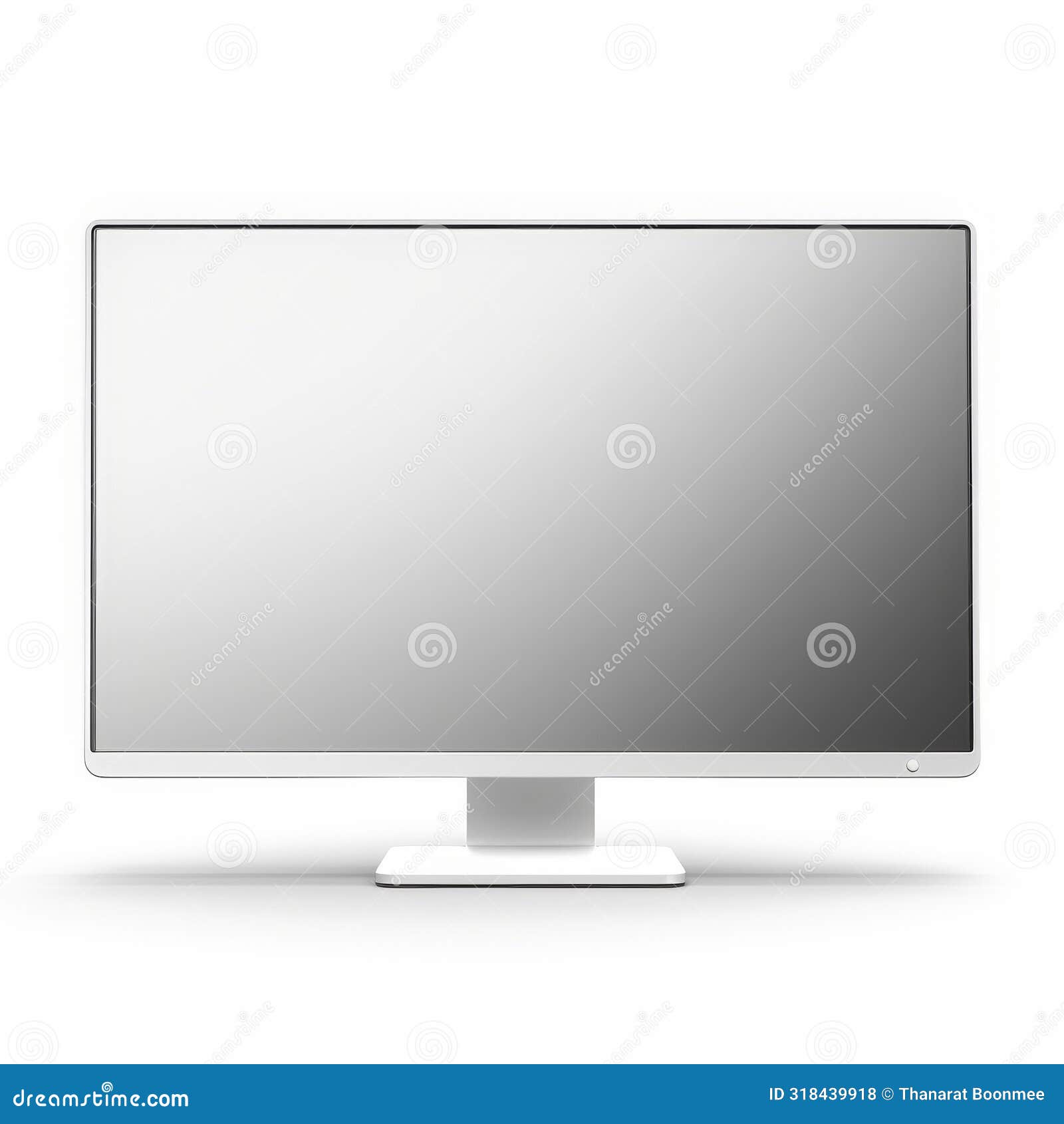 Sleek Computer Display, Perfectly Isolated on a Pure White Background ...