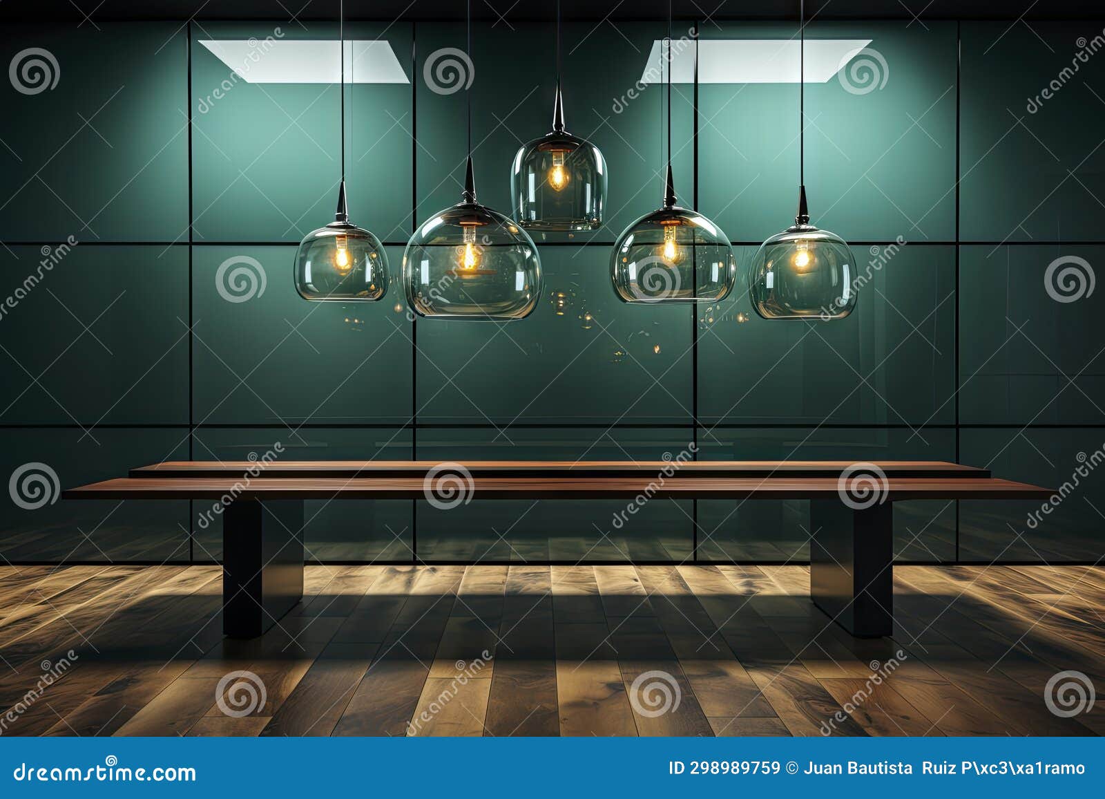 Sleek Conference Room with Reflective Glass Walls and Forest View ...