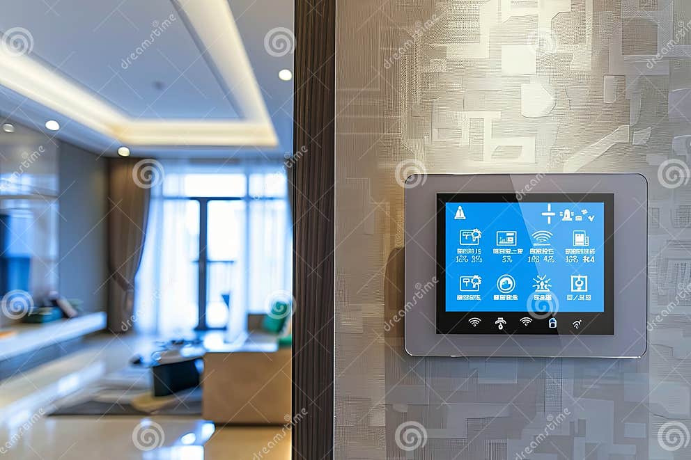 A Sleek, Contemporary Control Panel with a Touchscreen Interface ...