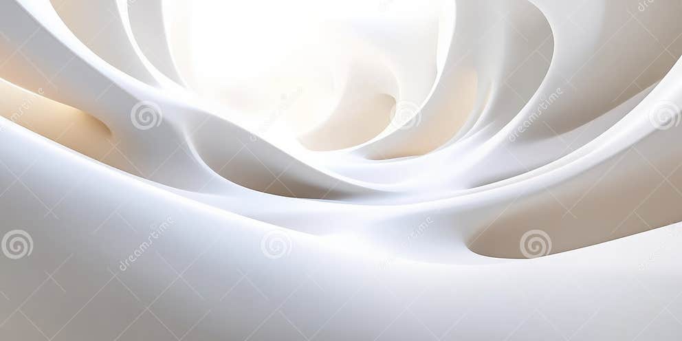 A Sleek 3D Light White Background with Smooth, Curved Surfaces and Soft ...
