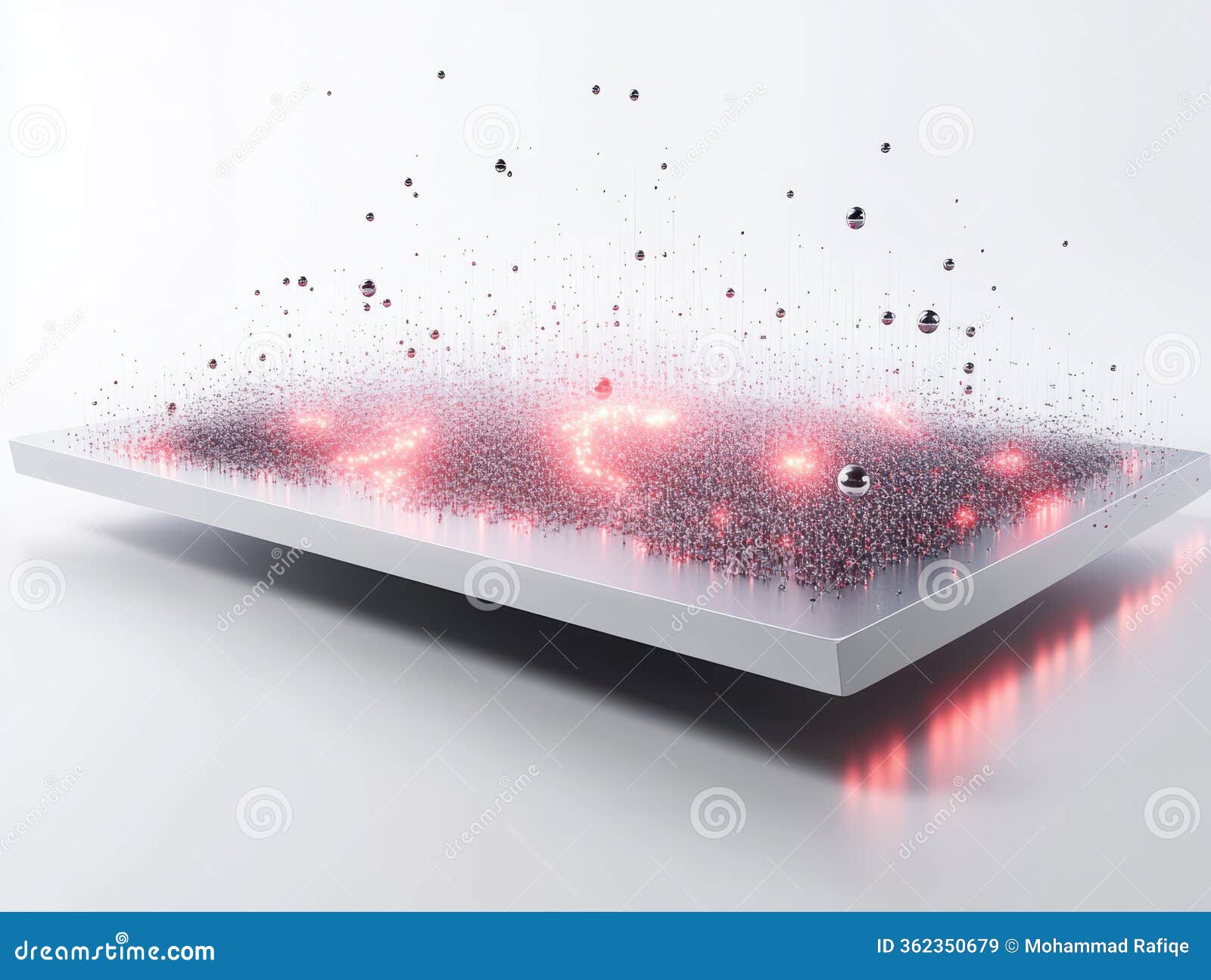 A Sleek 3D Render of a Quantum Computing Interface with Futuristic ...