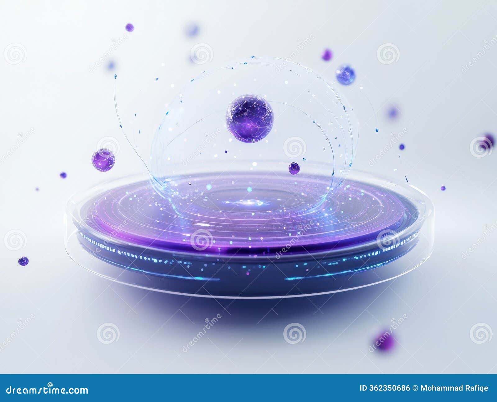 A Sleek 3D Render of a Quantum Computing Interface with Futuristic ...