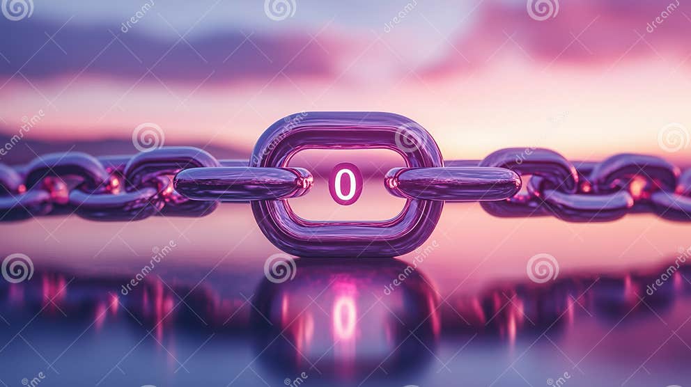 Sleek 3D Visual of Zero Tolerance Symbol in Vibrant Chain Stock ...