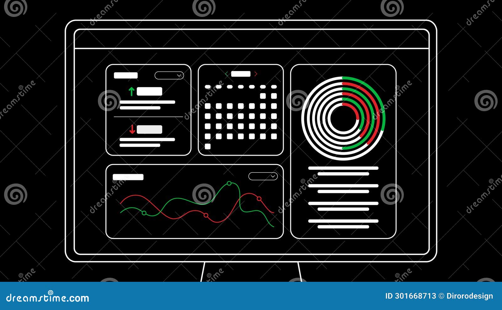Sleek Dashboard Interface Display with Data Visualization and Analytic ...