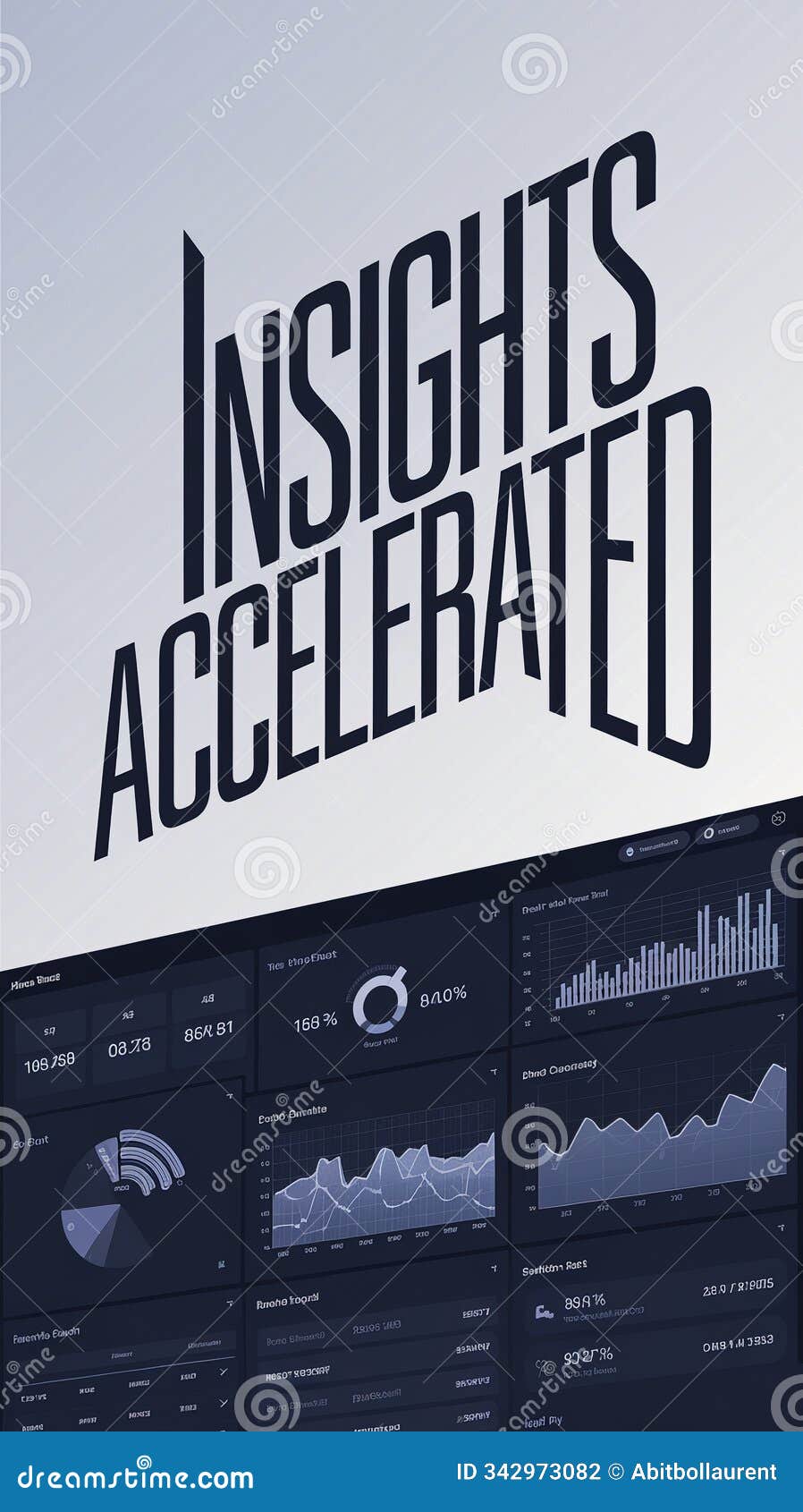 Sleek Dashboard Titled "Insights Accelerated" with Analytics Charts ...
