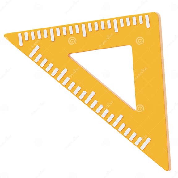 Tri Ruler 3D Icon stock illustration. Illustration of precise - 355305839