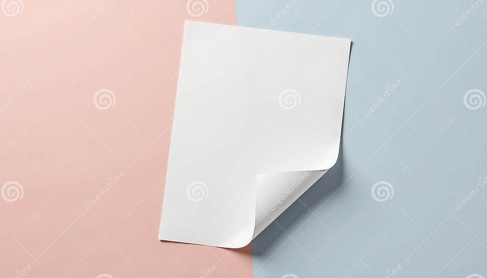 Sleek Document Mockup on Pastel Backdrop, Creative Design Concept Stock ...