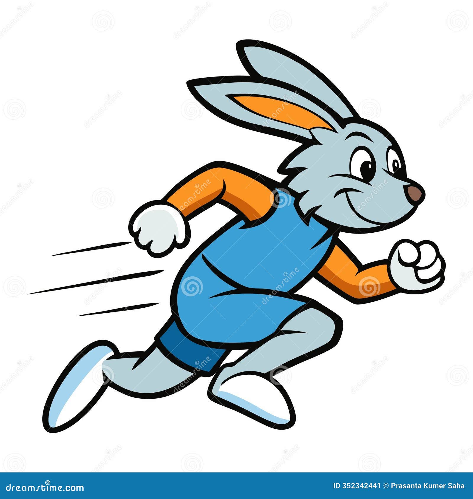 A Sleek, Dynamic Rabbit Mascot Logo Vector, Showcasing a Fast-running ...