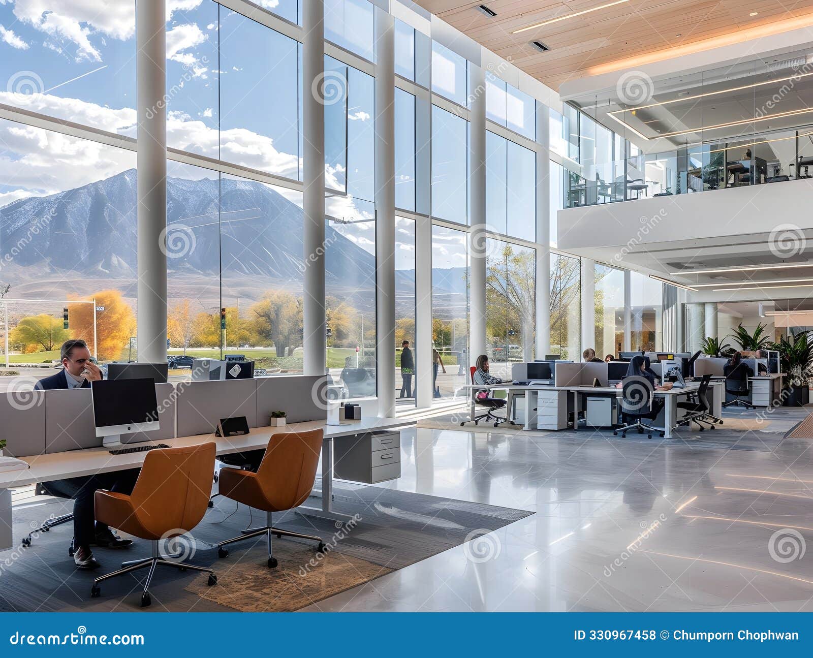 Sleek And Efficient Modern Office Space With Minimalist Design And ...