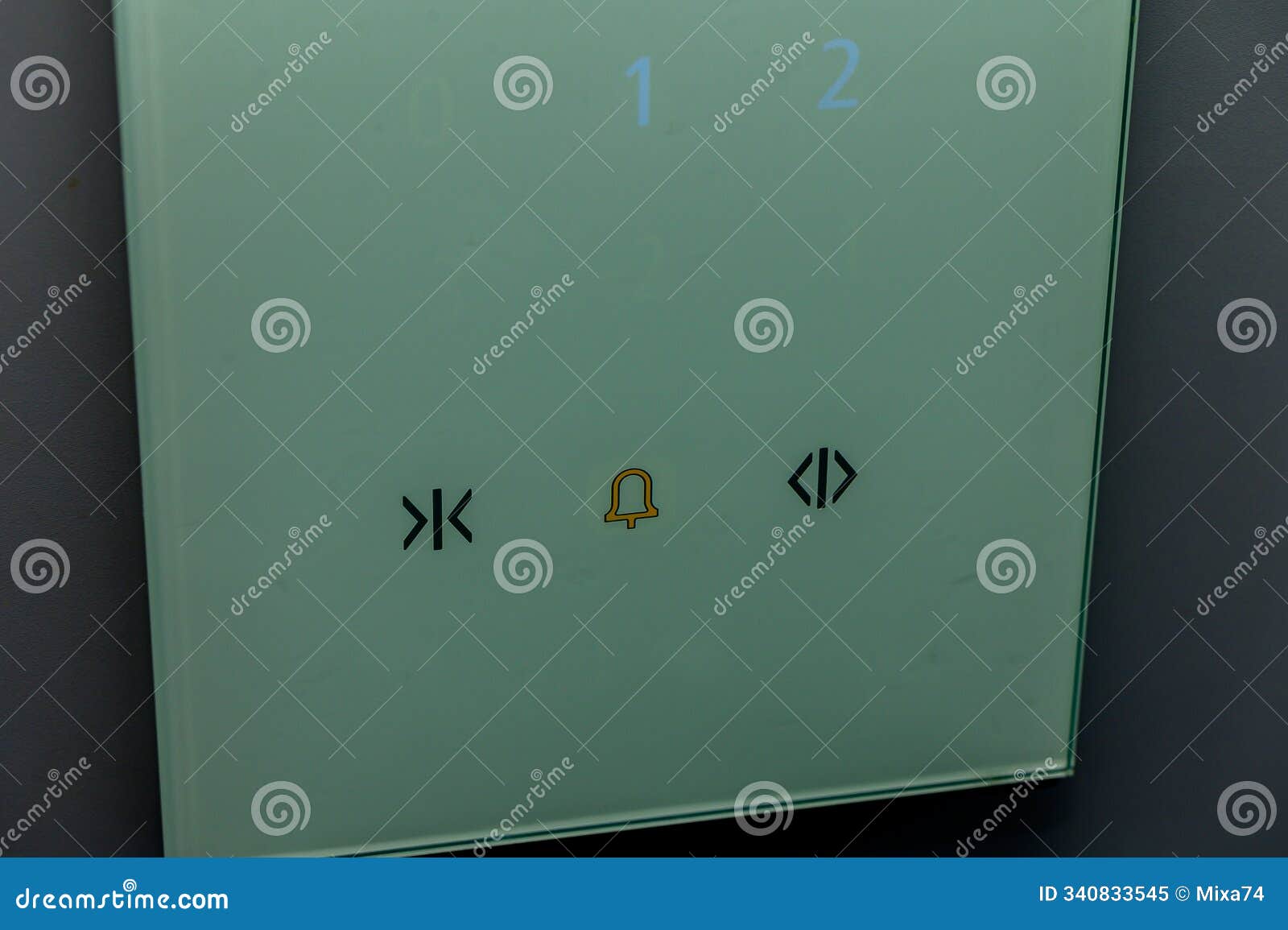 Modern Elevator Control Panel with Illuminated Buttons and Minimalist ...