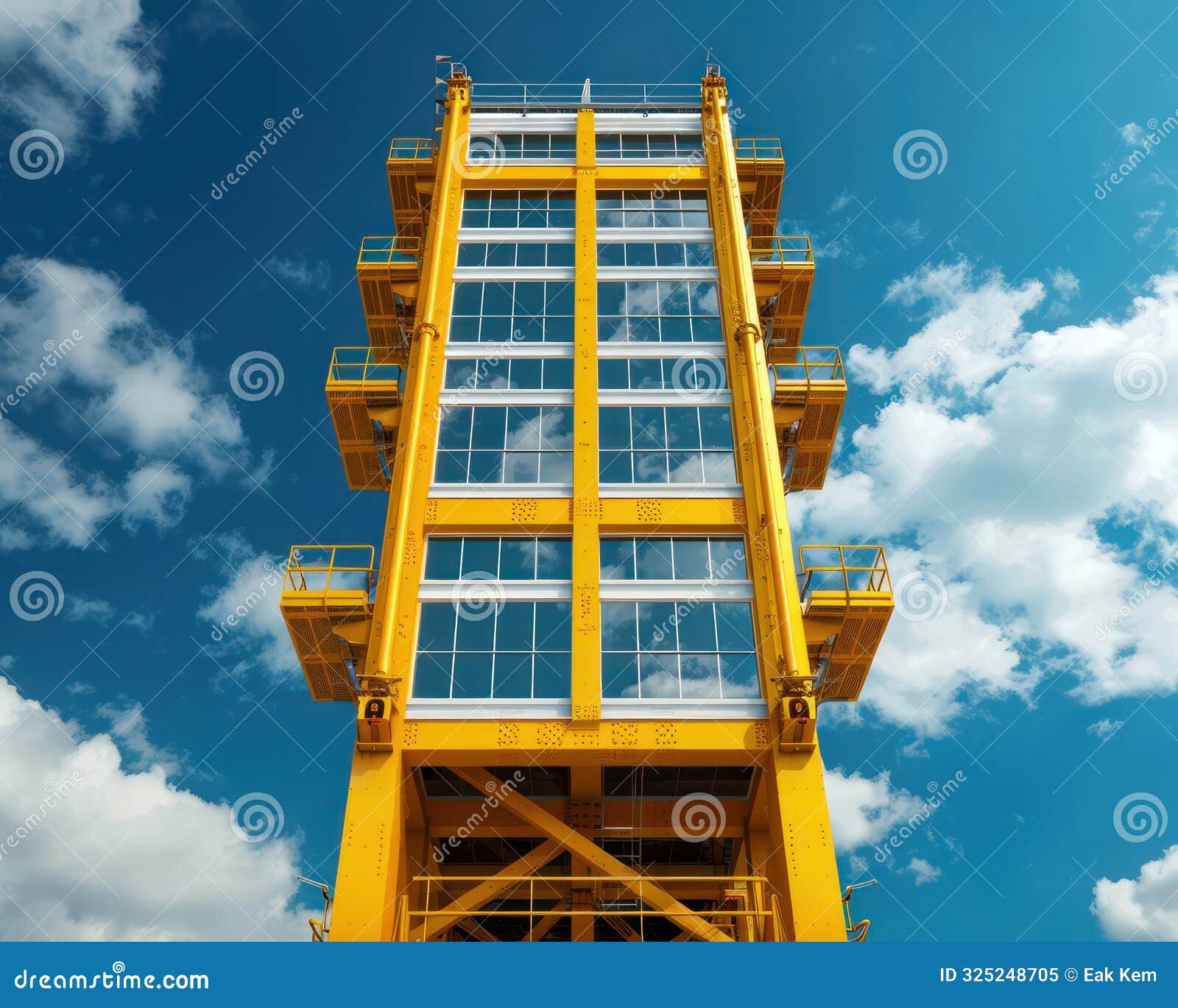 Construction Progress a Lift Embedded within a Framework, Representing ...