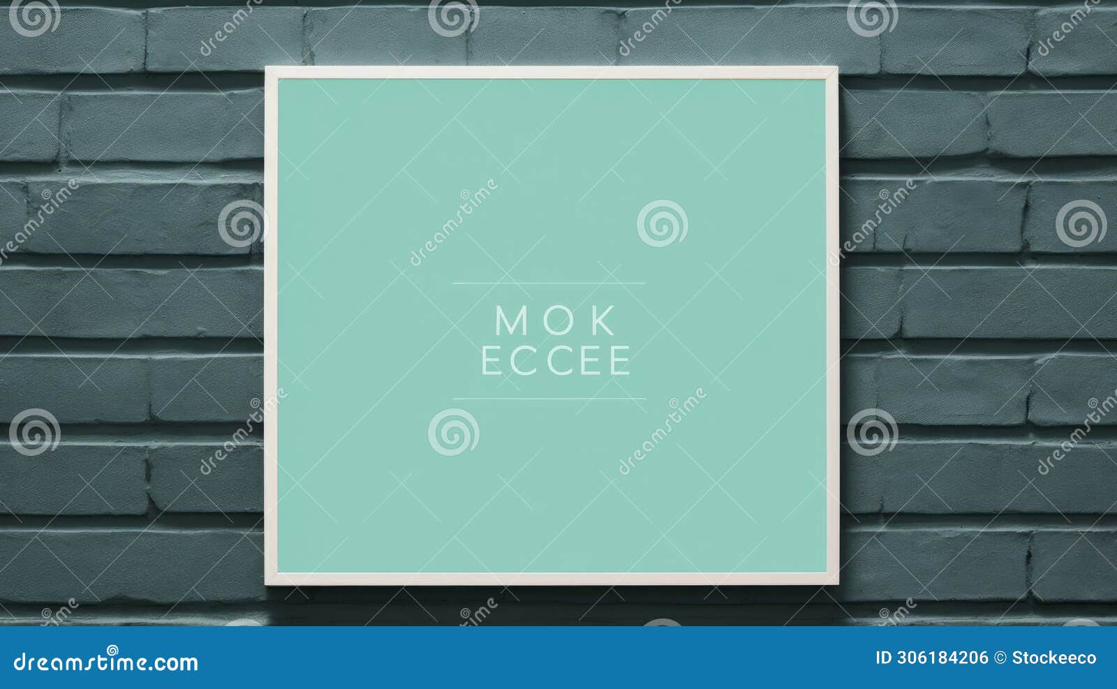 Sleek Emerald and Azure Mok Ecee Poster Frame Mockup Stock Illustration ...