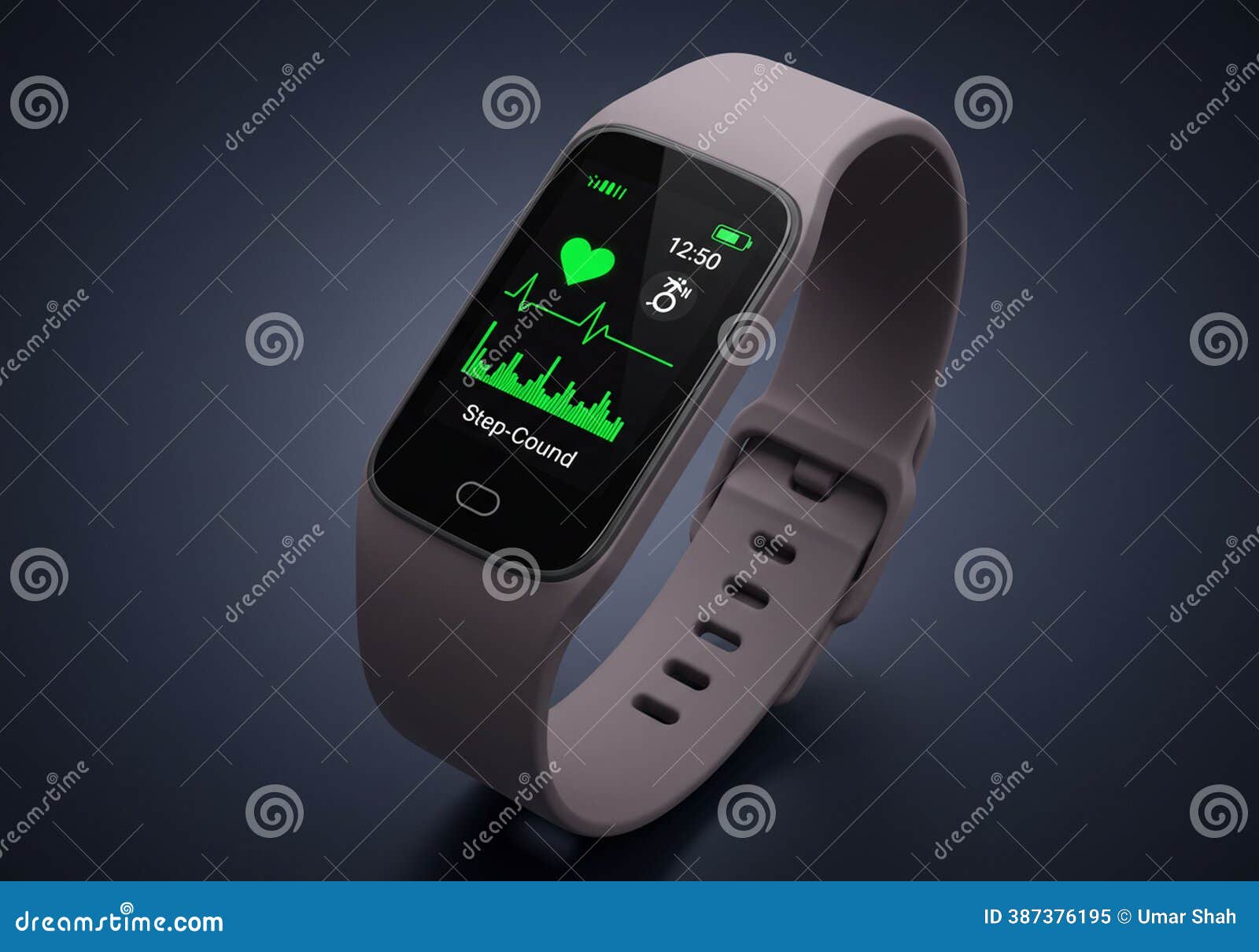 Sleek Fitness Tracker On Wrist During An Intense Workout, Showing Real ...