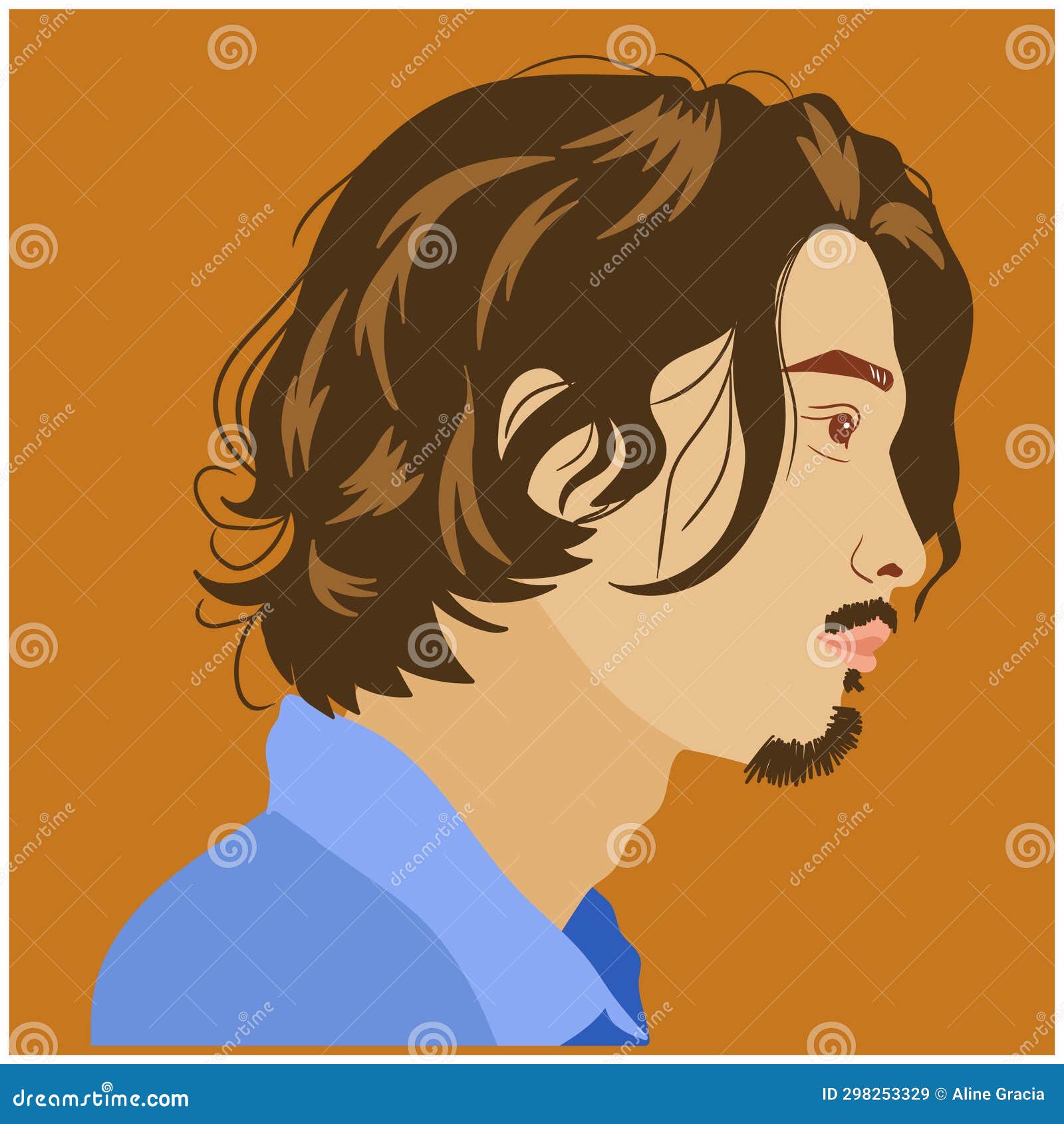 Contemporary Flat Man: Minimalist Illustration of Modern Male Stock ...