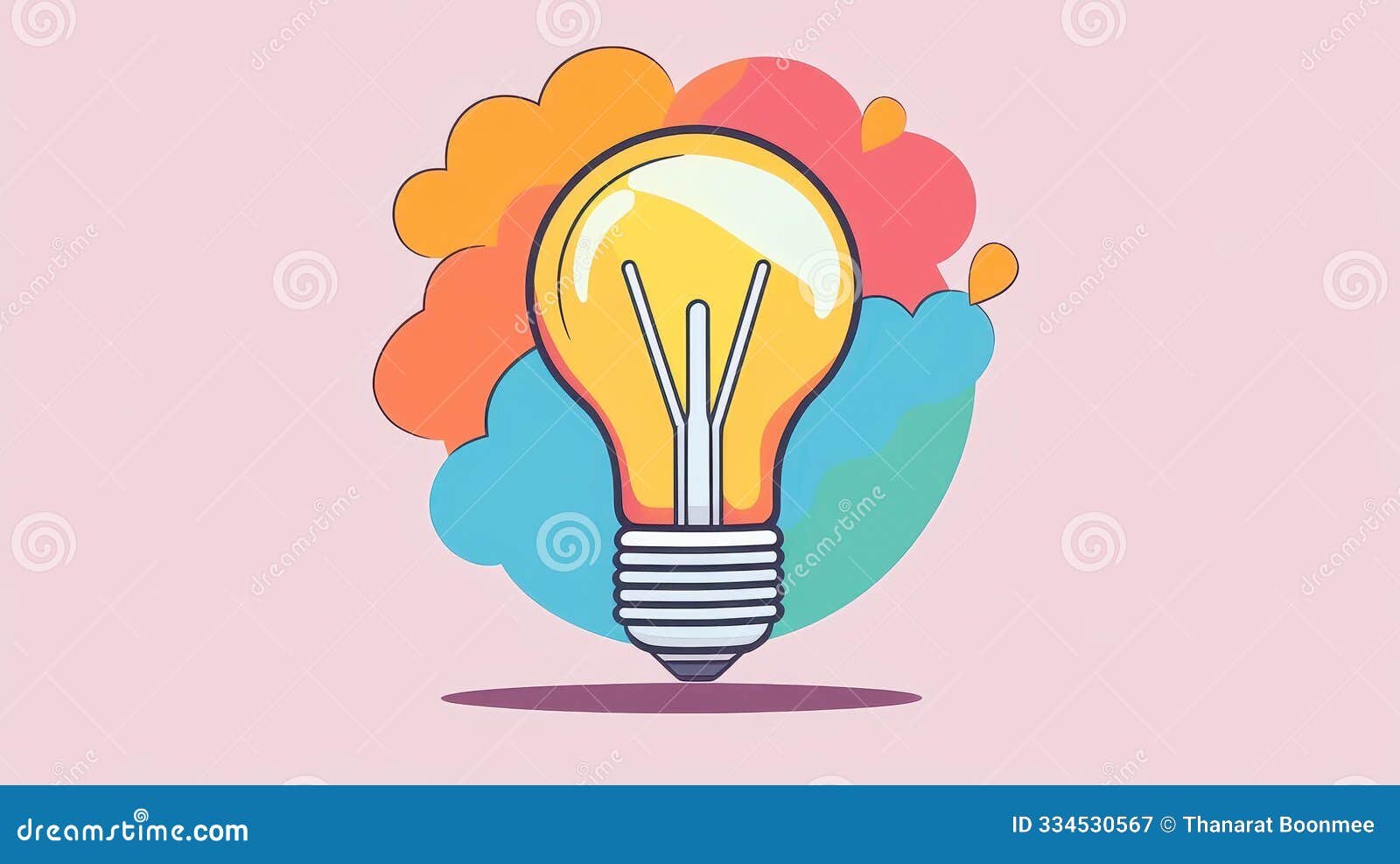 A Sleek Fluorescent Light Line Icon, Designed in a Modern Cartoon Style ...